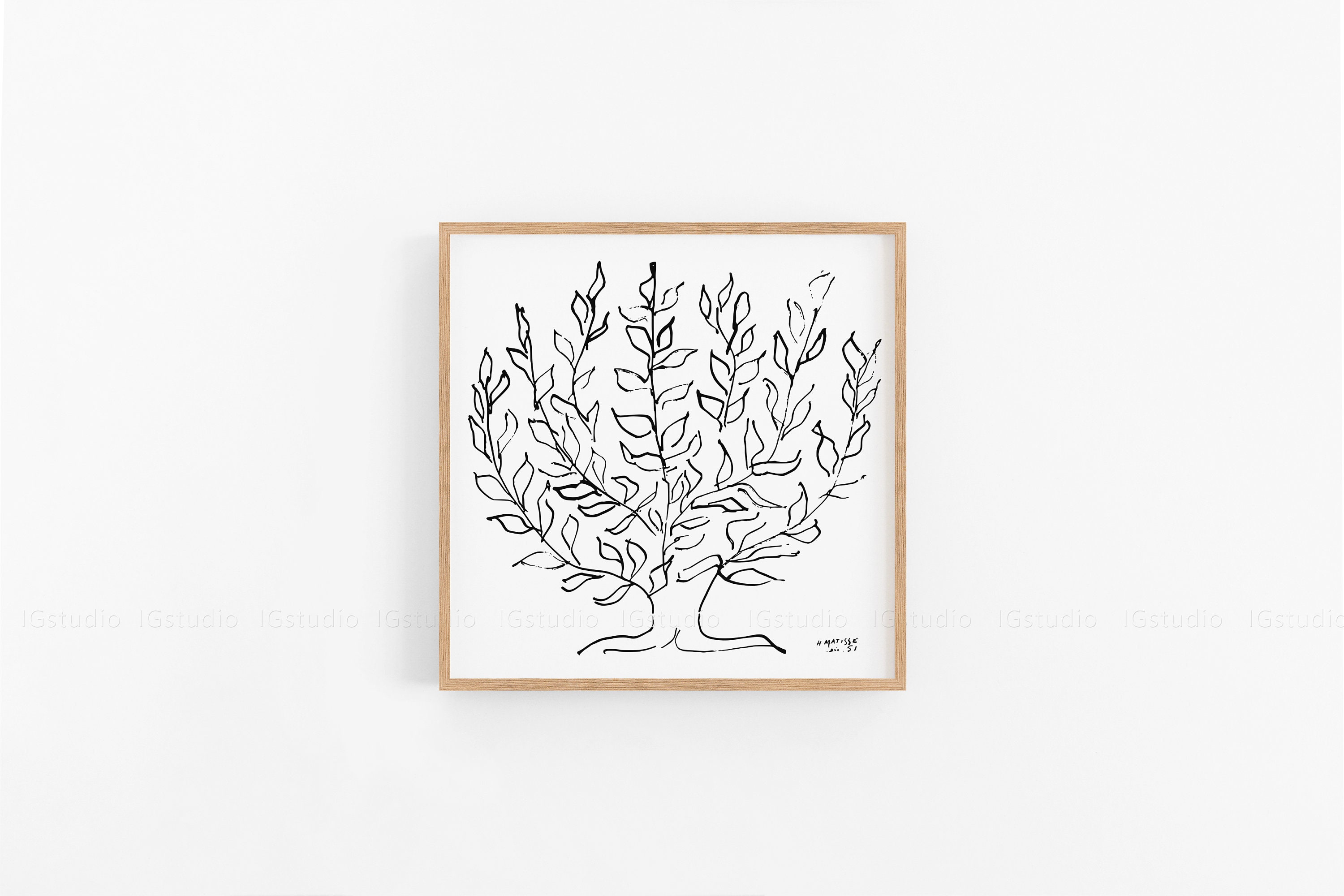 Matisse Tree Tree Poster Tree Wall Art Print Black and - Etsy Australia