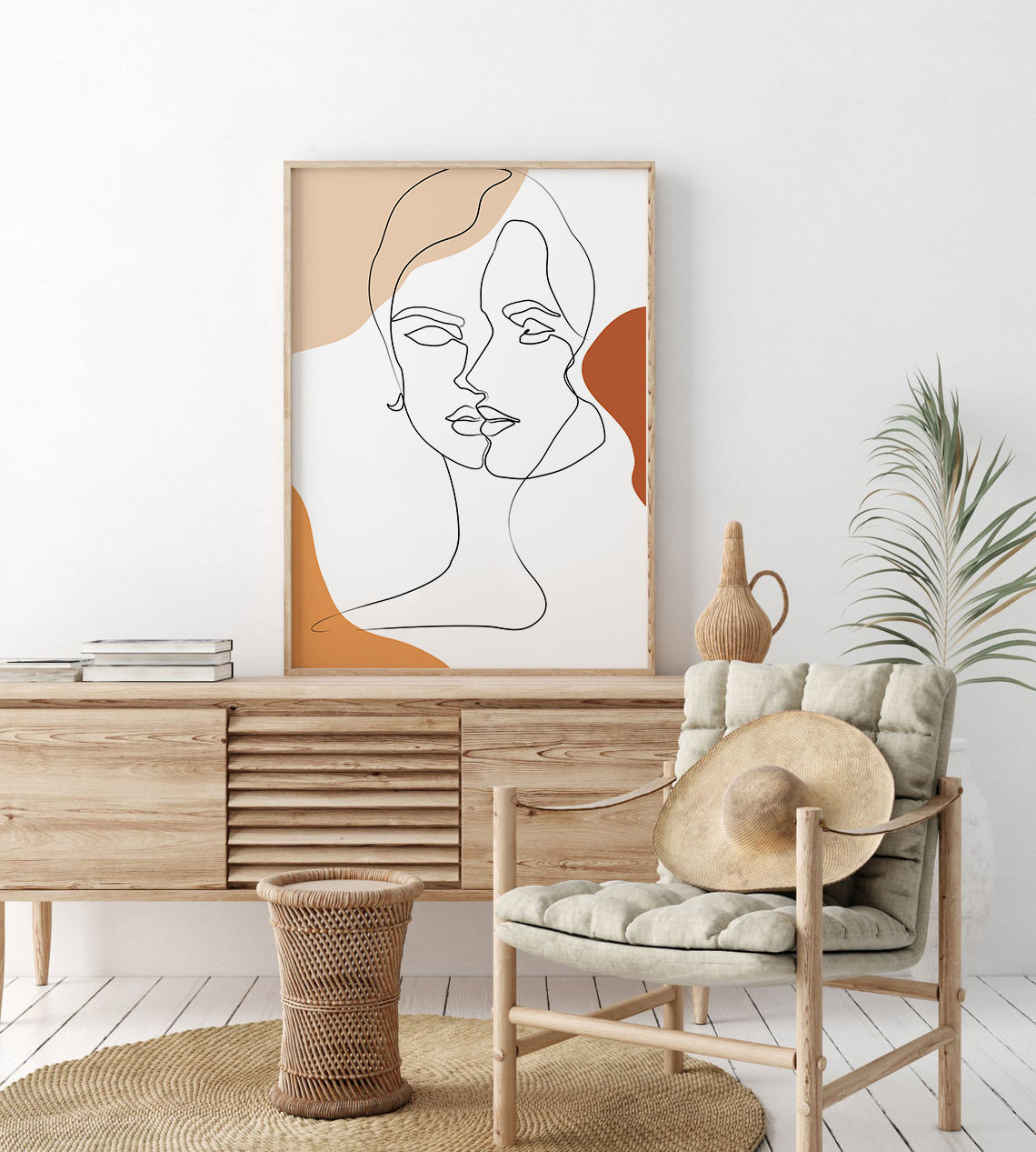 Faces Single Line Woman One Line Drawing Printable Line Art | Etsy