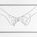 Pinky Swear Printable One Line Drawing Print Single Line Art - Etsy