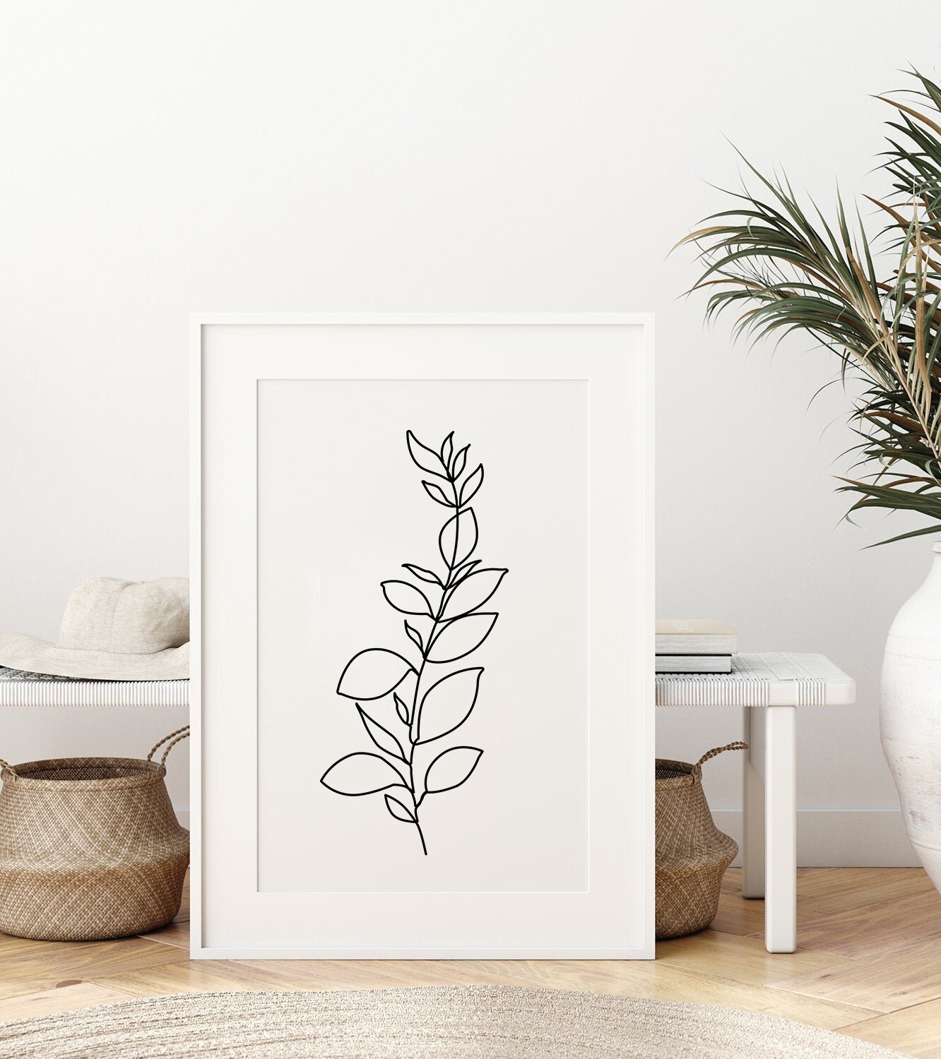 Printable Botanical Poster, Botanical Line Drawing, Minimalist Art ...