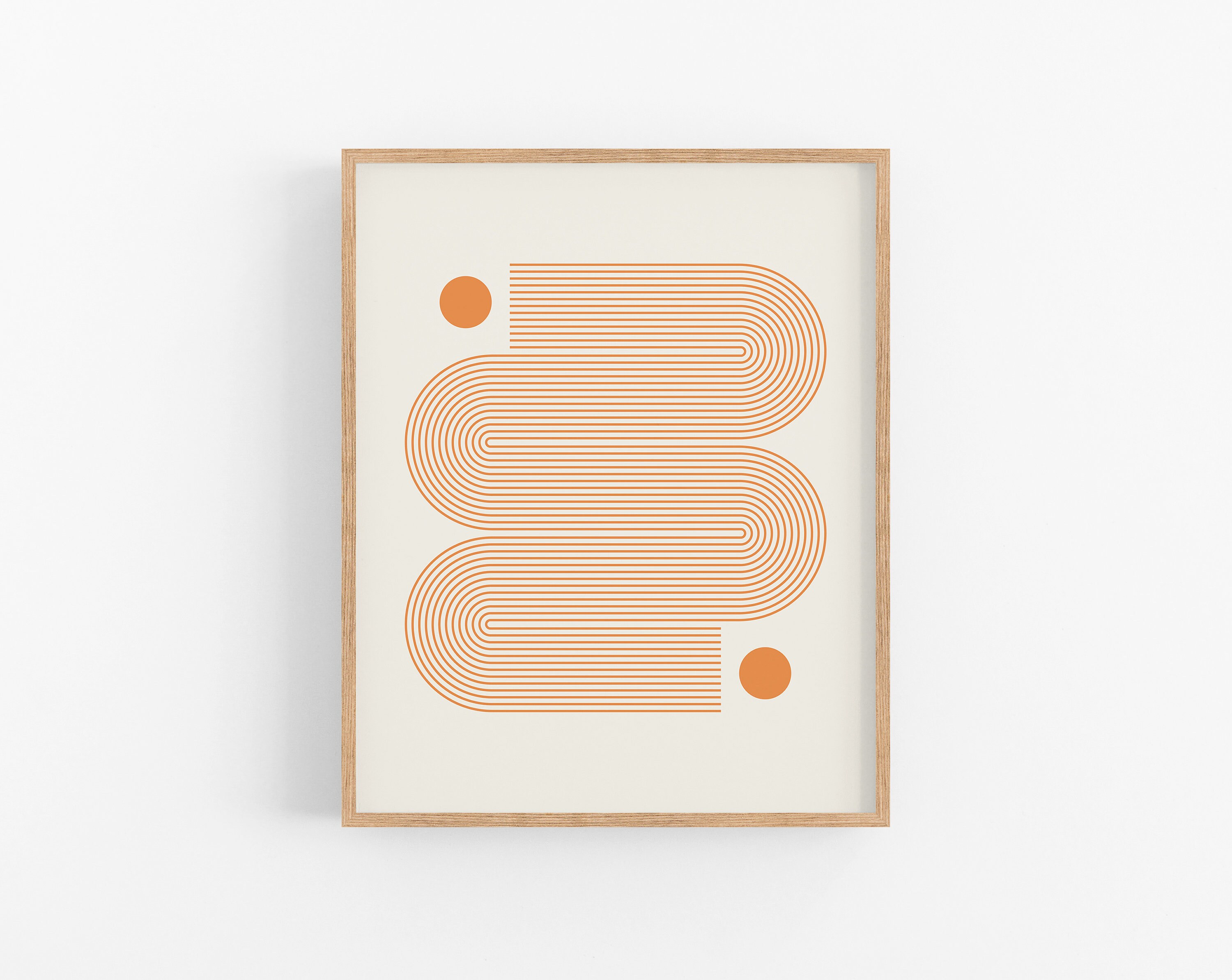 Geometric Mid century modern art Retro lines Printable wall | Etsy