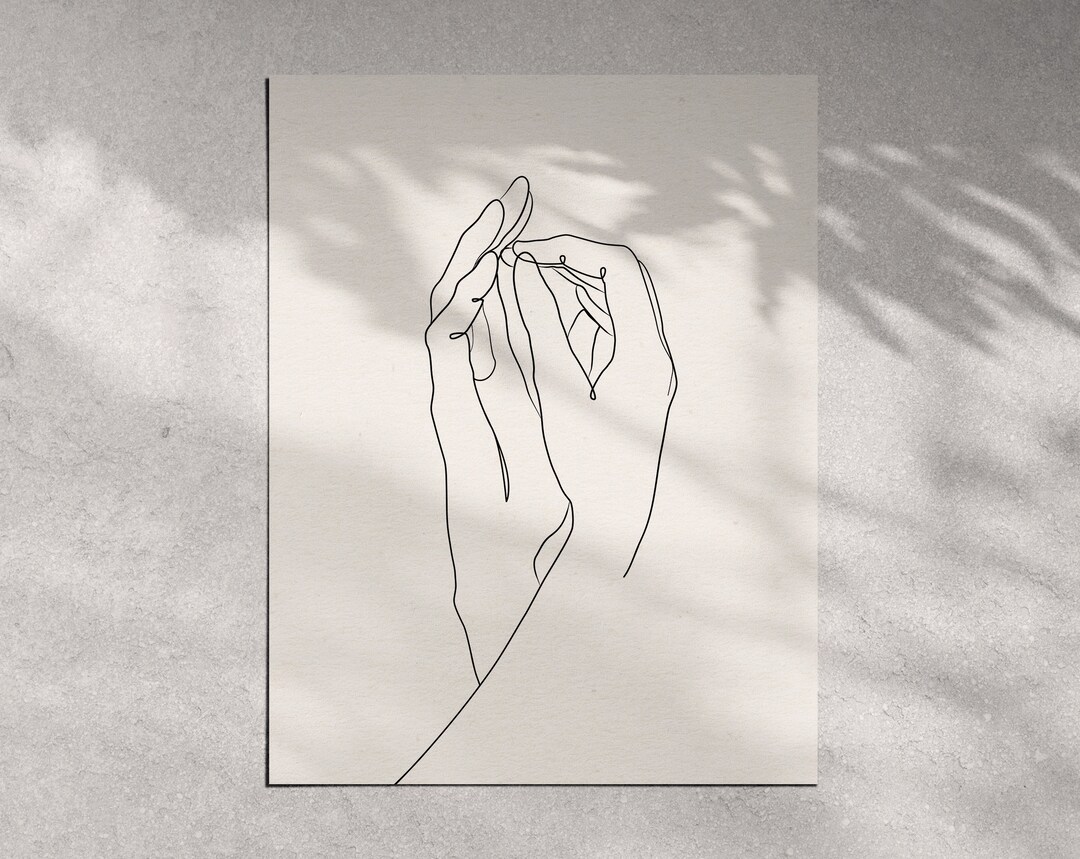 Holding Hands Line Art, Line Drawing Print, Downloadable Prints ...