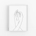 Holding Hands Line Art Print One Line Drawing Printable Wall - Etsy