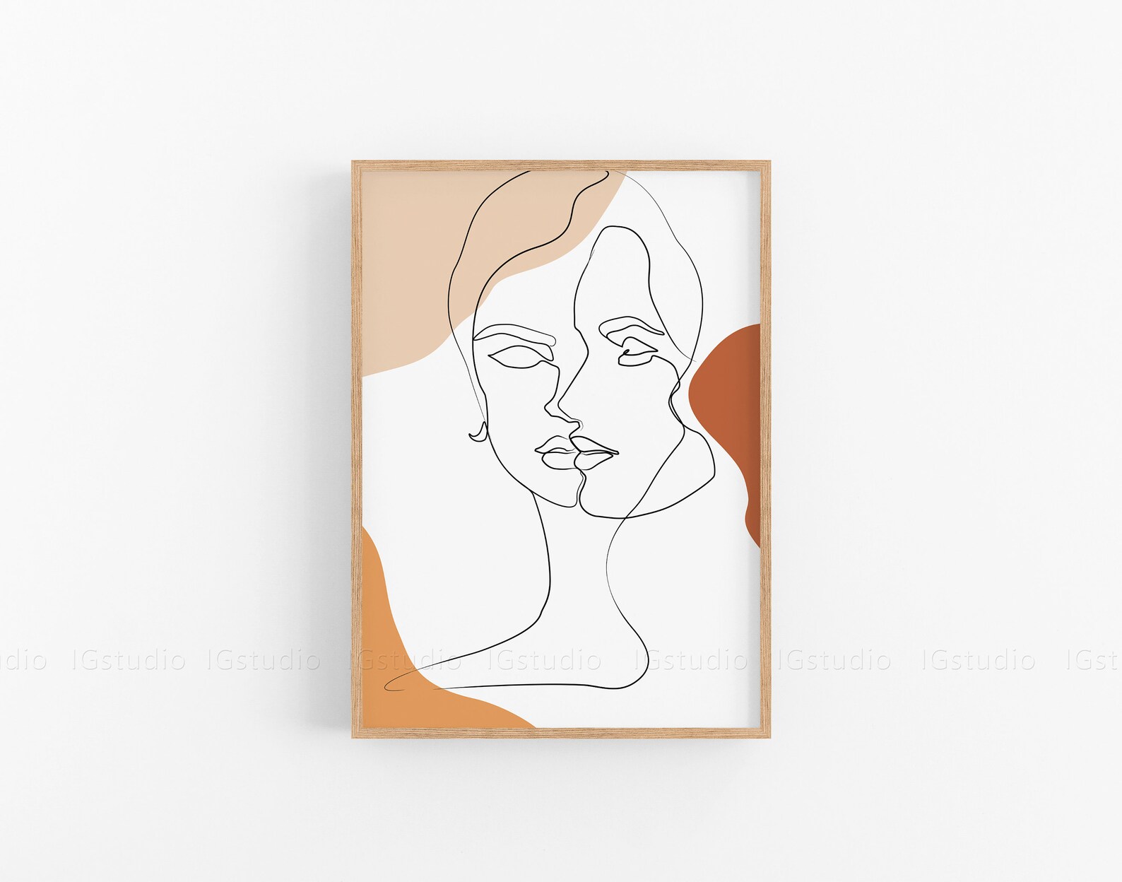 Faces Single Line Woman One Line Drawing Printable Line Art | Etsy