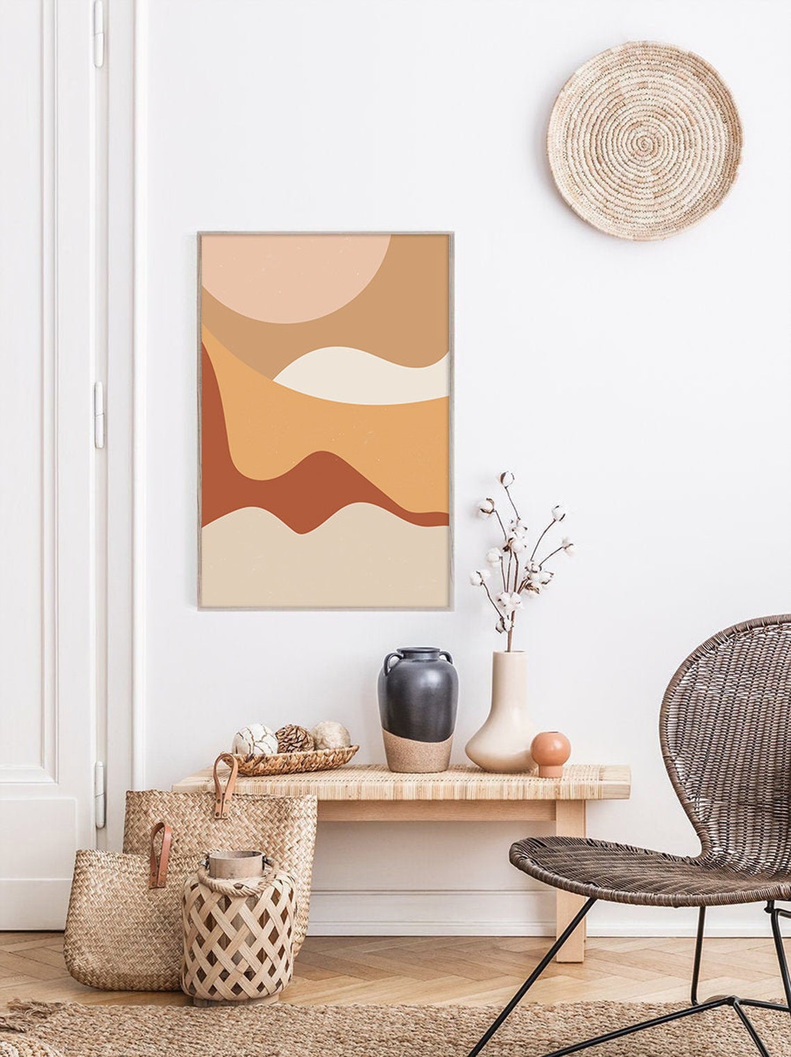 Abstract Landscape Art Print Neutral Wall Art Warm Colors | Etsy