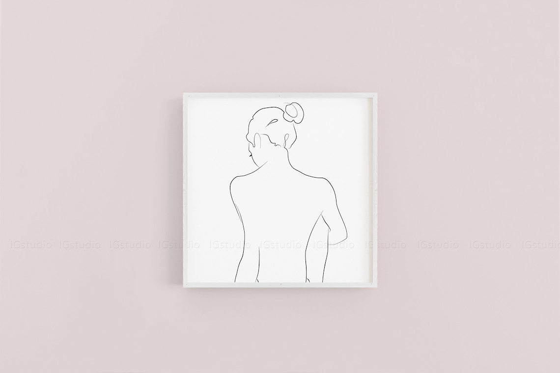 Abstract One Line Female Figure Drawing Single Line Art | Etsy