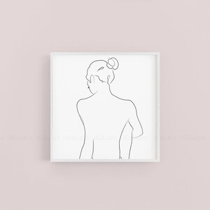 Abstract One Line Female Figure Drawing, Single Line Art, Minimalist ...
