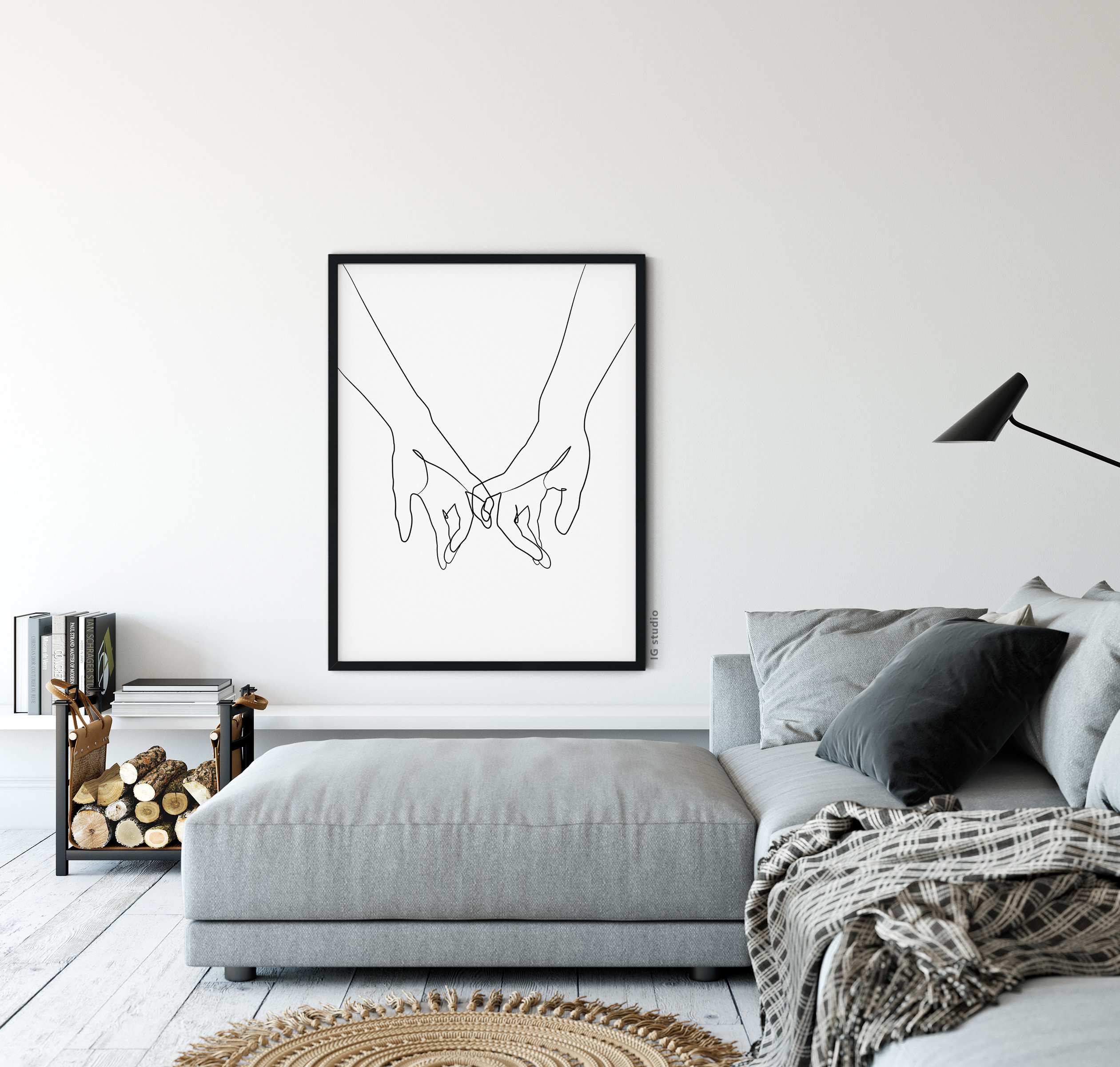 Pinky Swear Line Art Printable One Line Drawing Print Single | Etsy