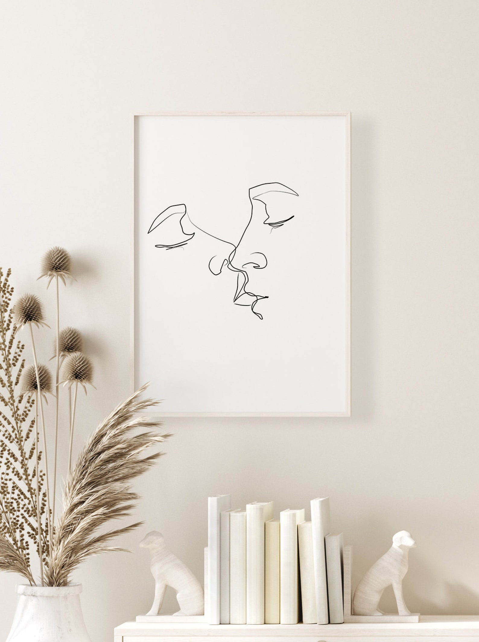 Couple Line Art Print One Line Drawing Couples Gift - Etsy