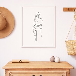 Holding Hands Line Art Print, One Line Drawing, Printable Wall Art ...