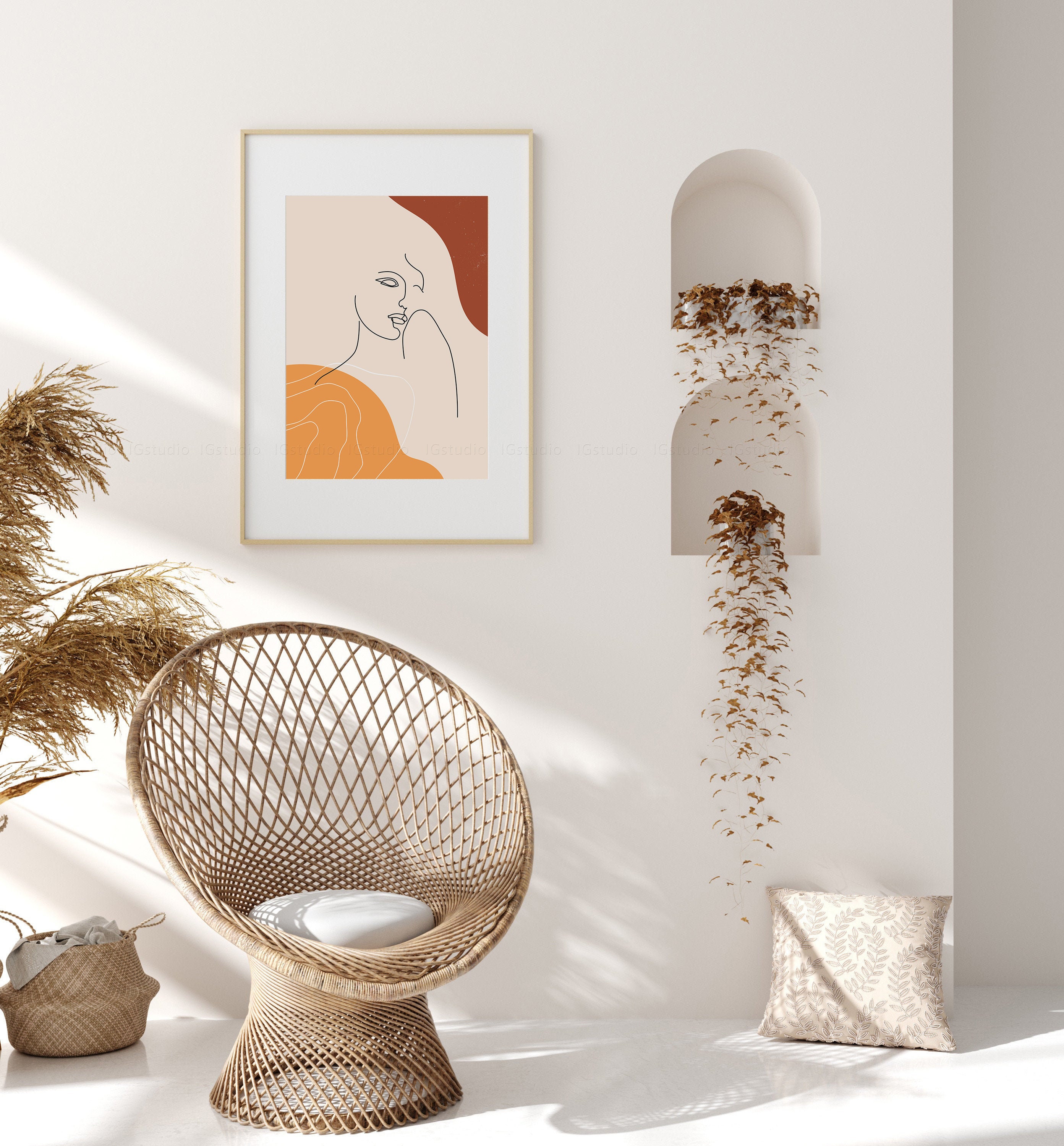 Single Line Art Print Woman One Line Drawing Printable Line | Etsy