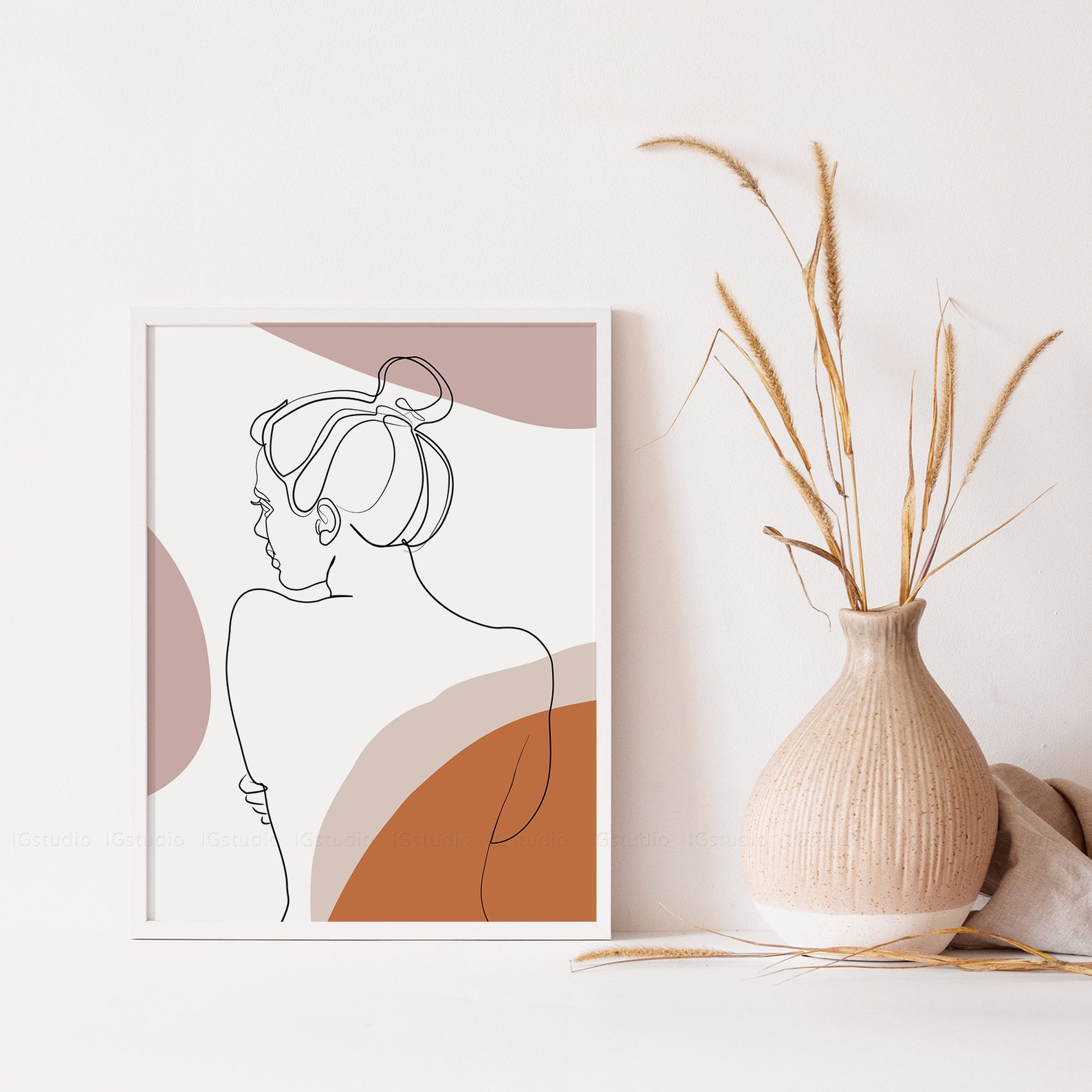 Female Back Line Art Woman Figure Drawing Printable Wall - Etsy