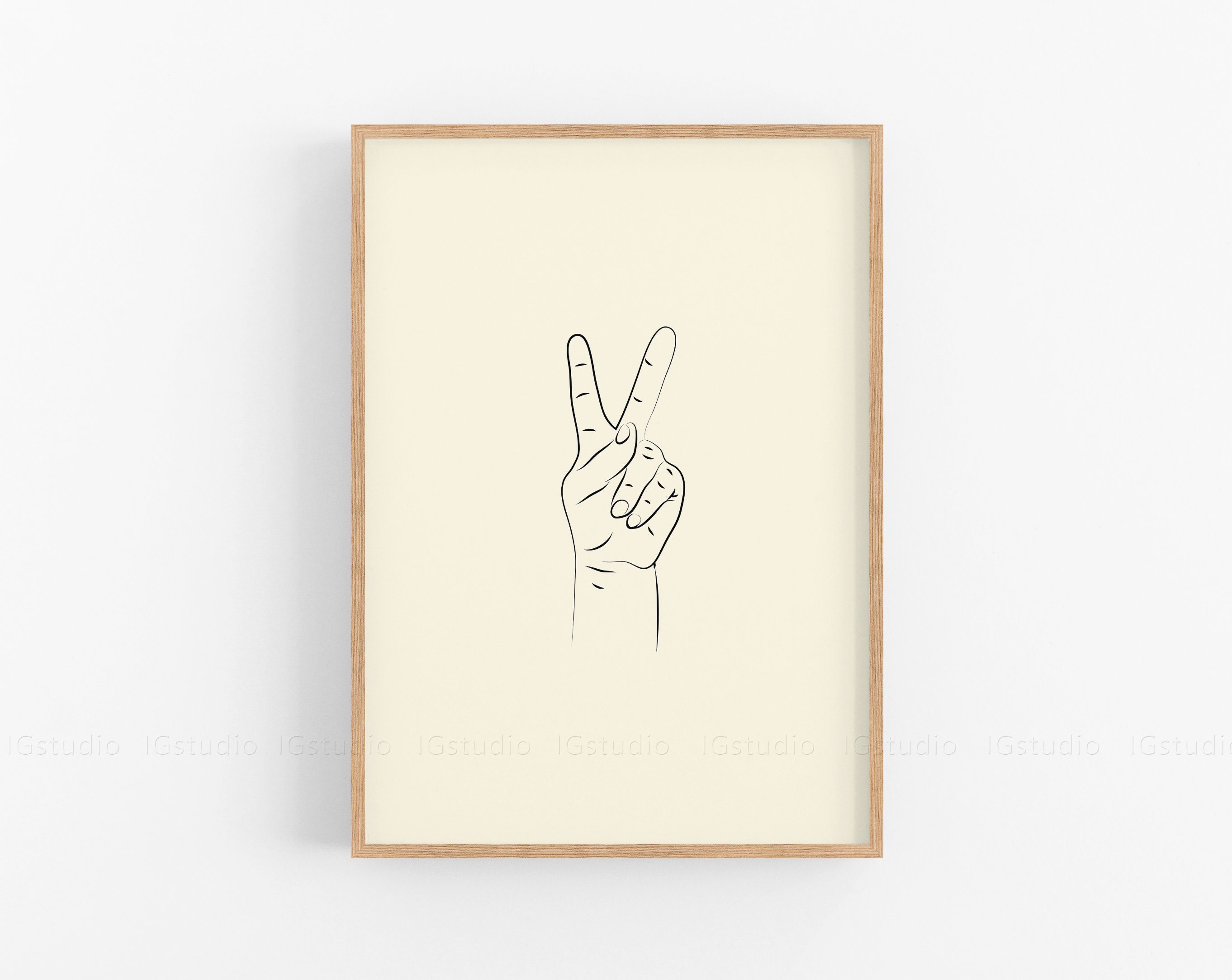 Hand Gestures Print, Single Line Print, Line Drawing Print, Minimalist ...
