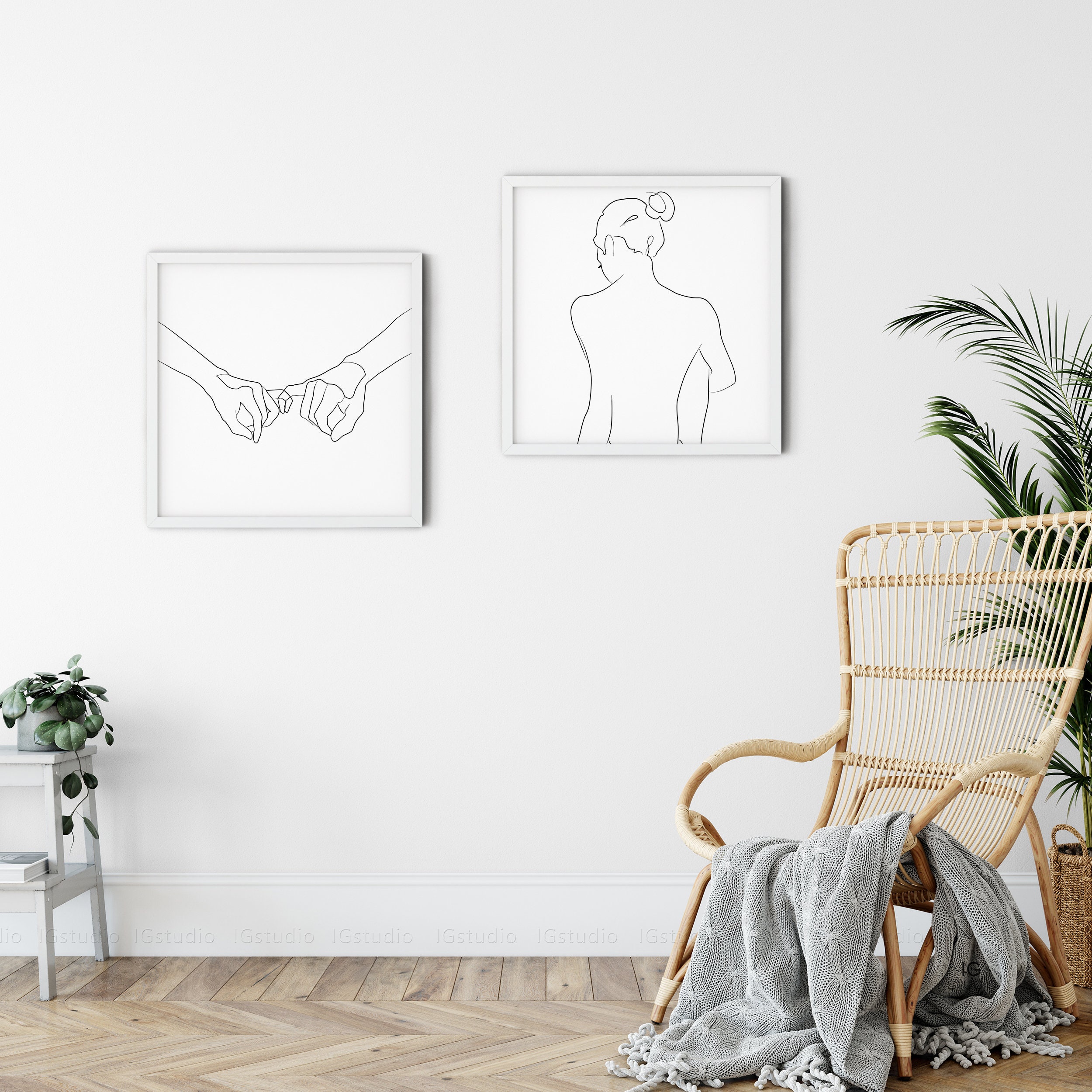 Abstract One Line Female Figure Drawing, Single Line Art, Minimalist ...