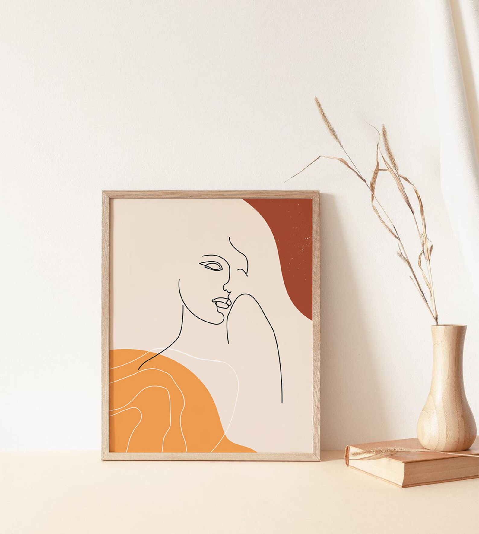 Single Line Art Print Woman One Line Drawing Printable Line | Etsy