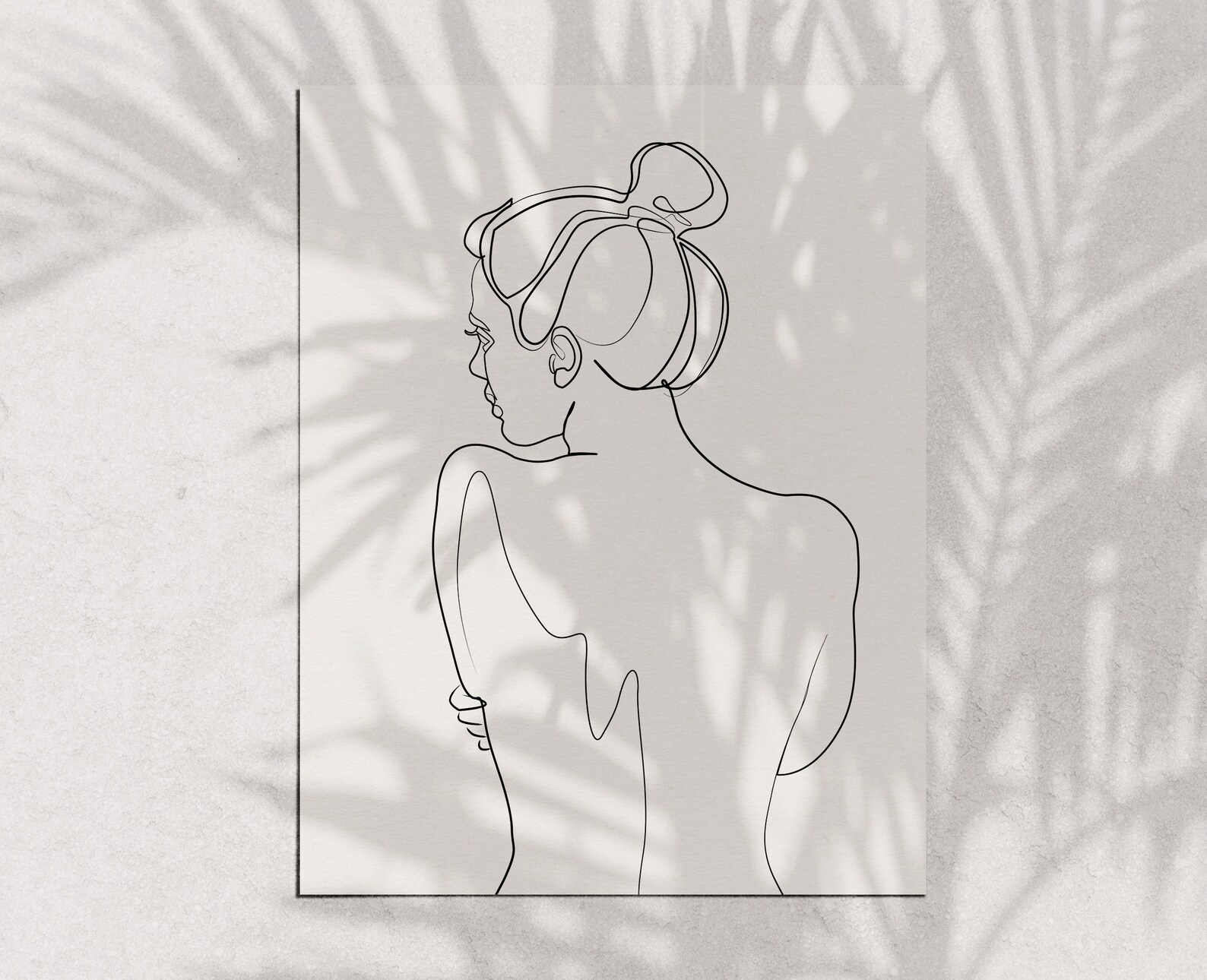 Female Back Line Art Woman Figure Drawing Printable Wall - Etsy