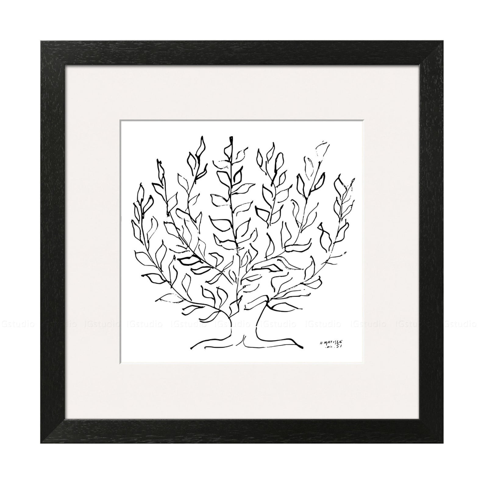 Matisse Tree Tree Poster tree wall art print Black and | Etsy