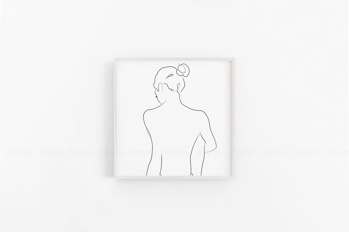 Abstract One Line Female Figure Drawing Single Line Art | Etsy