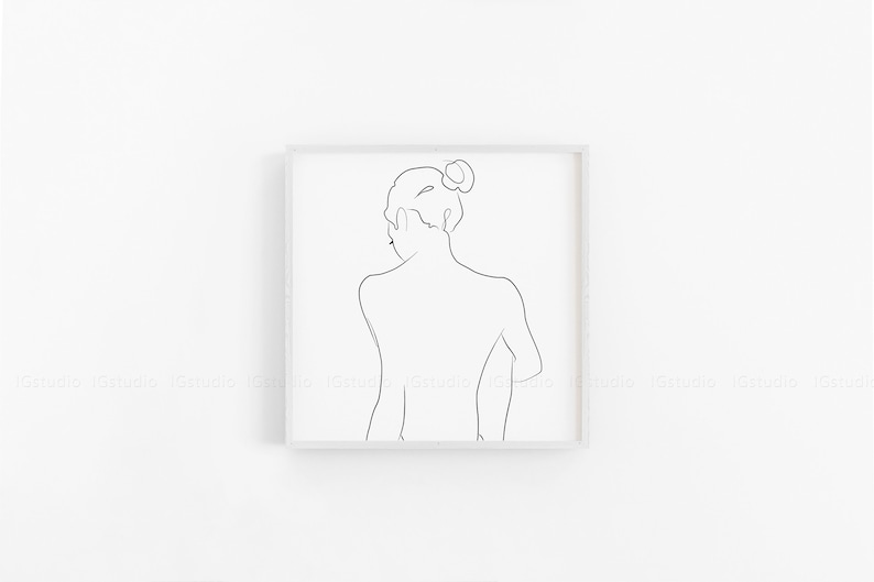 Abstract One Line Female Figure Drawing Single Line Art - Etsy