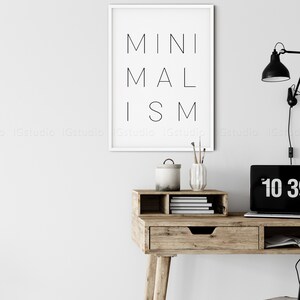 Minimalism Print, Printable Wall Art, Black and White Home Decor ...