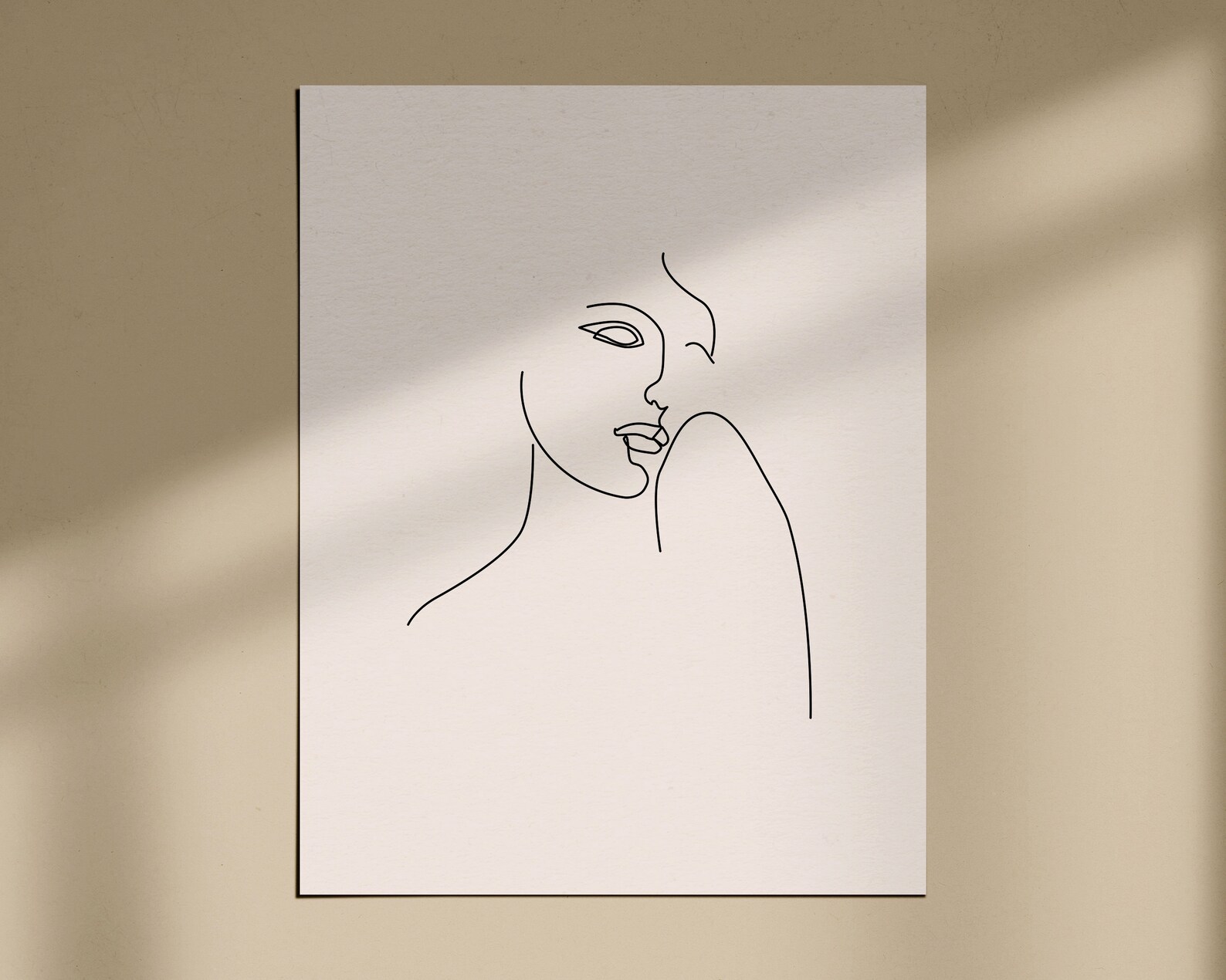 Single Line Art Print Woman One Line Drawing Printable Line - Etsy