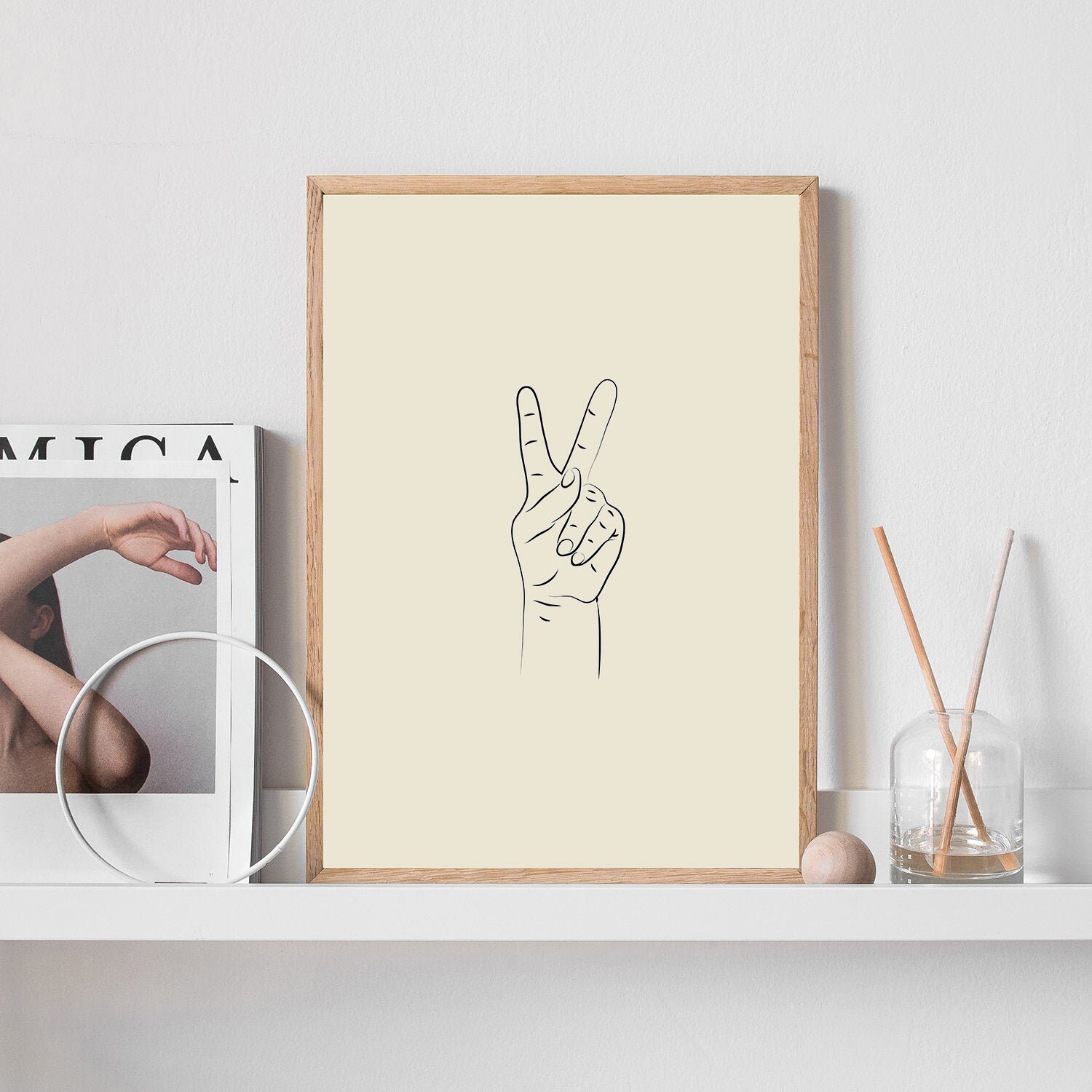 Hand Gestures Print, Single Line Print, Line Drawing Print, Minimalist ...