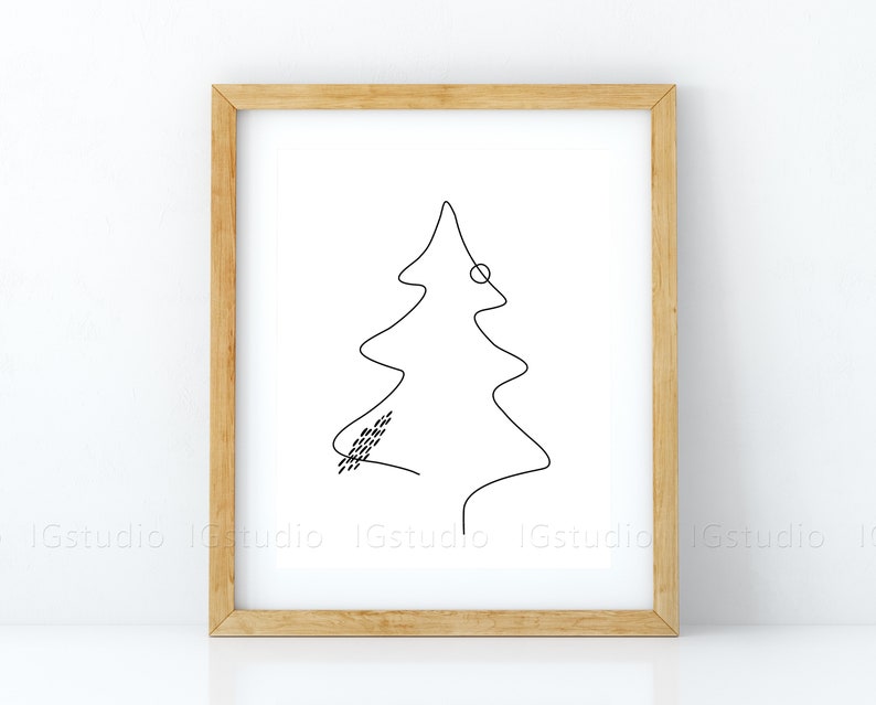 Printable Christmas Tree Decoration Abstract Minimalist Xmas - Etsy