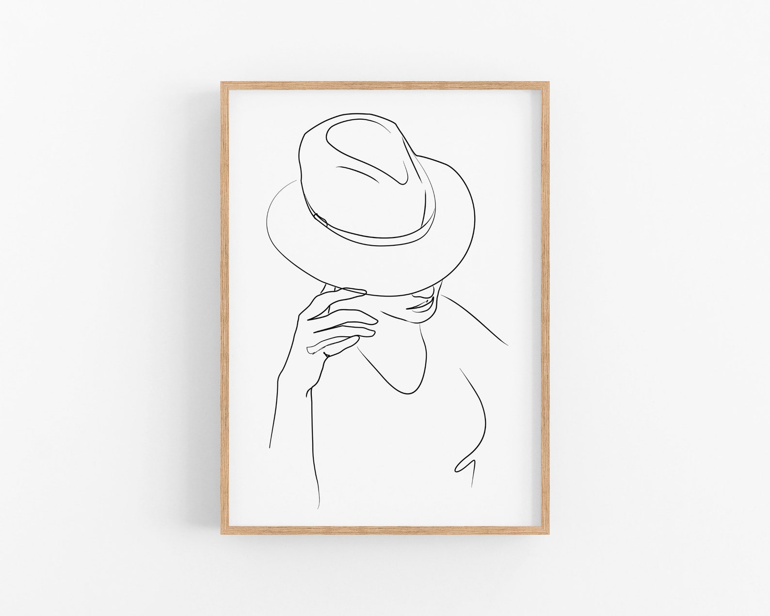 Cowgirl Line Art Print Western Wall Art Line Drawing Print - Etsy