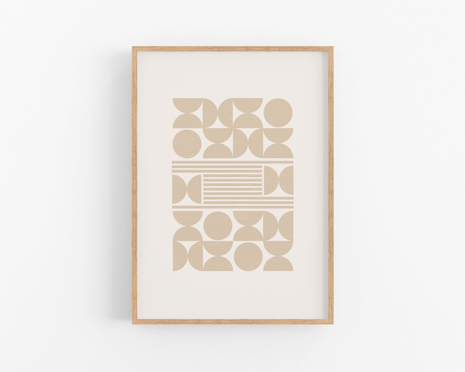 Beige Geometric Printable Mid Century Modern Art Neutral Wall - Etsy