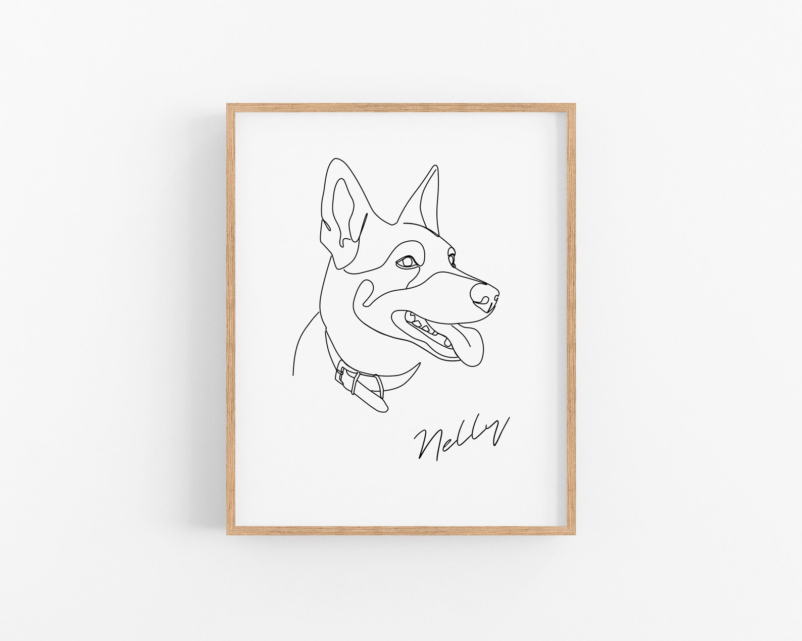 Pet Portrait Dog Portrait Custom Line Art Custom Dog - Etsy