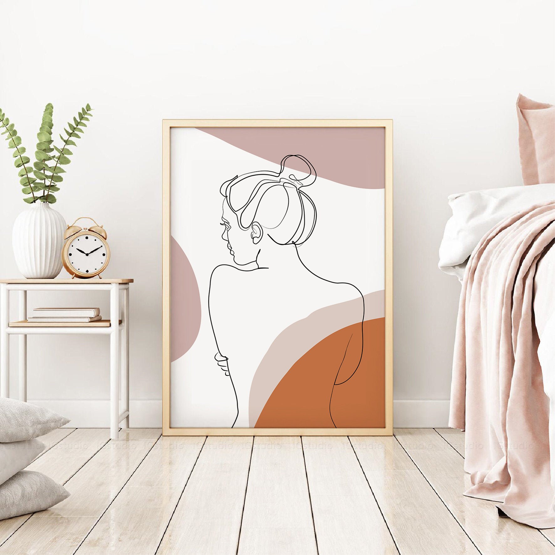 Female back line art Woman figure drawing Printable Wall | Etsy