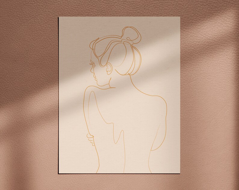 Female Line Drawing Art Print Minimal Woman Figure Drawing | Etsy