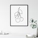 Cherry Line Art Print, Botanical Line Drawing Artwork, Single Line ...