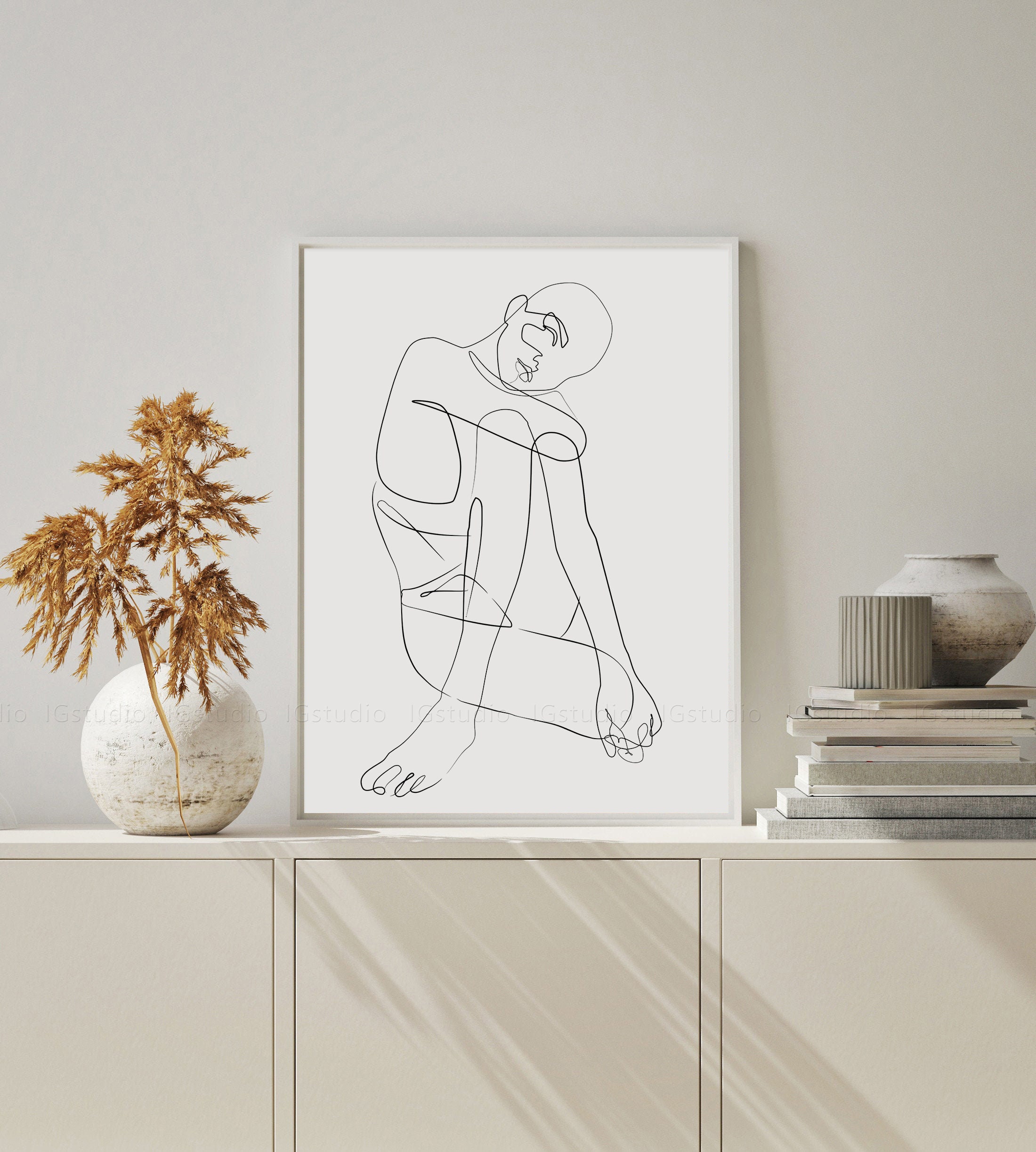 Woman One Line Drawing Printable Line Art Female Face Sketch | Etsy