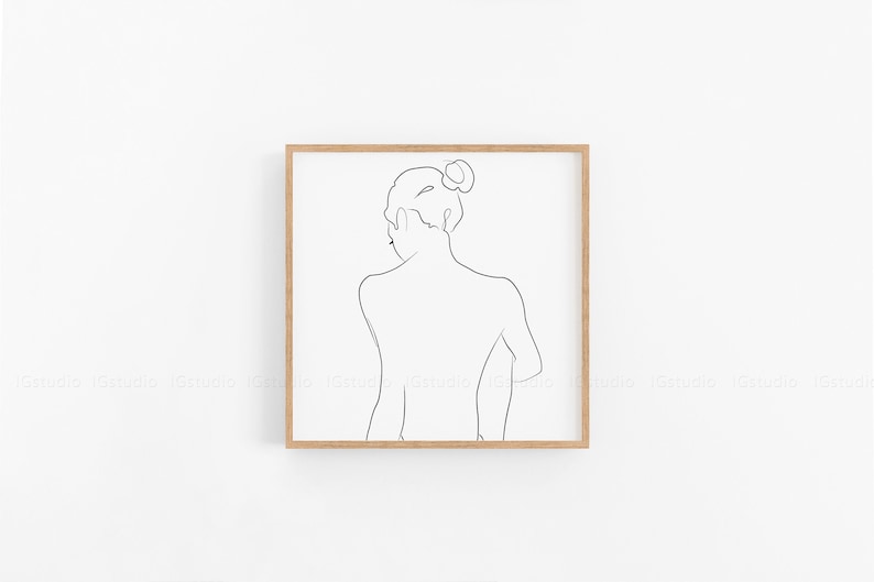 Abstract One Line Female Figure Drawing Single Line Art - Etsy