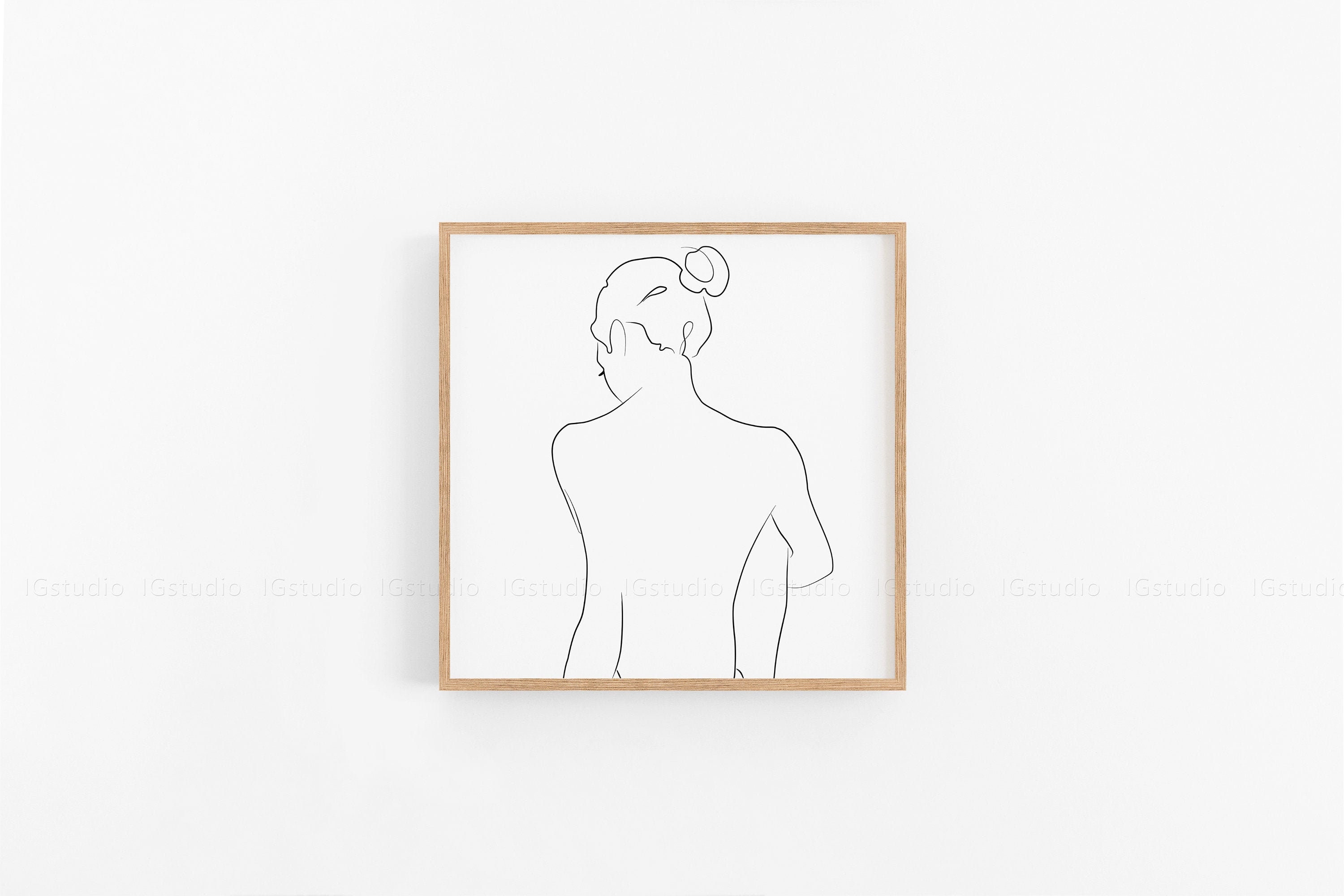 Abstract One Line Female Figure Drawing Single Line Art - Etsy