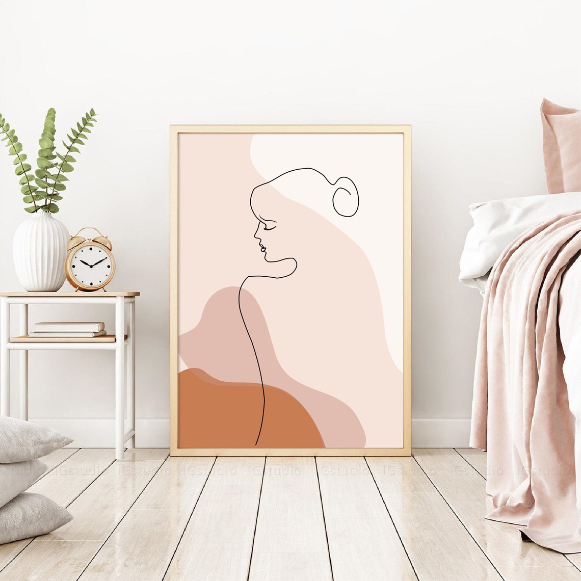 Single Line Female Figure Printable, One Line Drawing, Woman Face ...