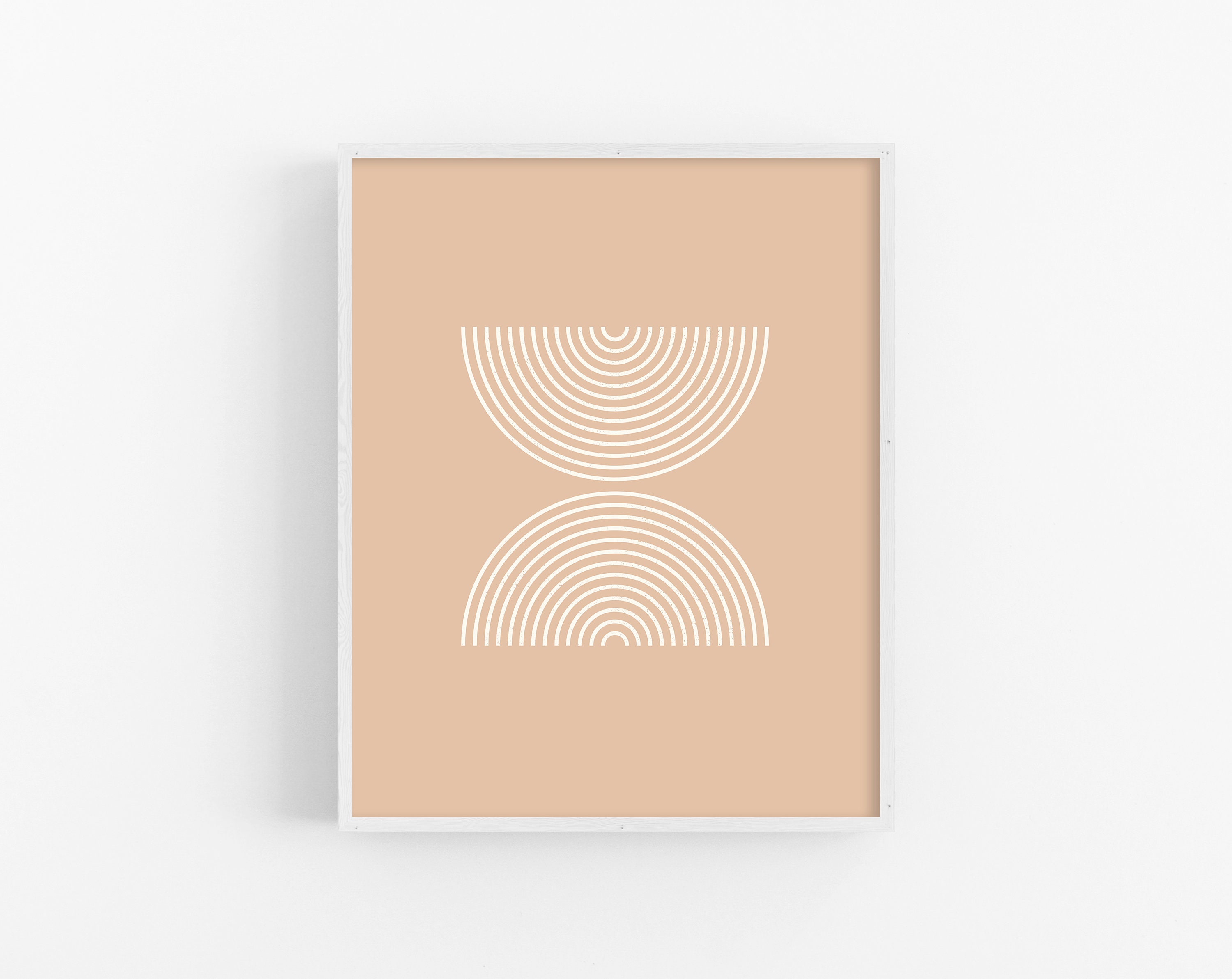 Mid Century Modern Rainbow Print Printable Wall Art Warm | Etsy