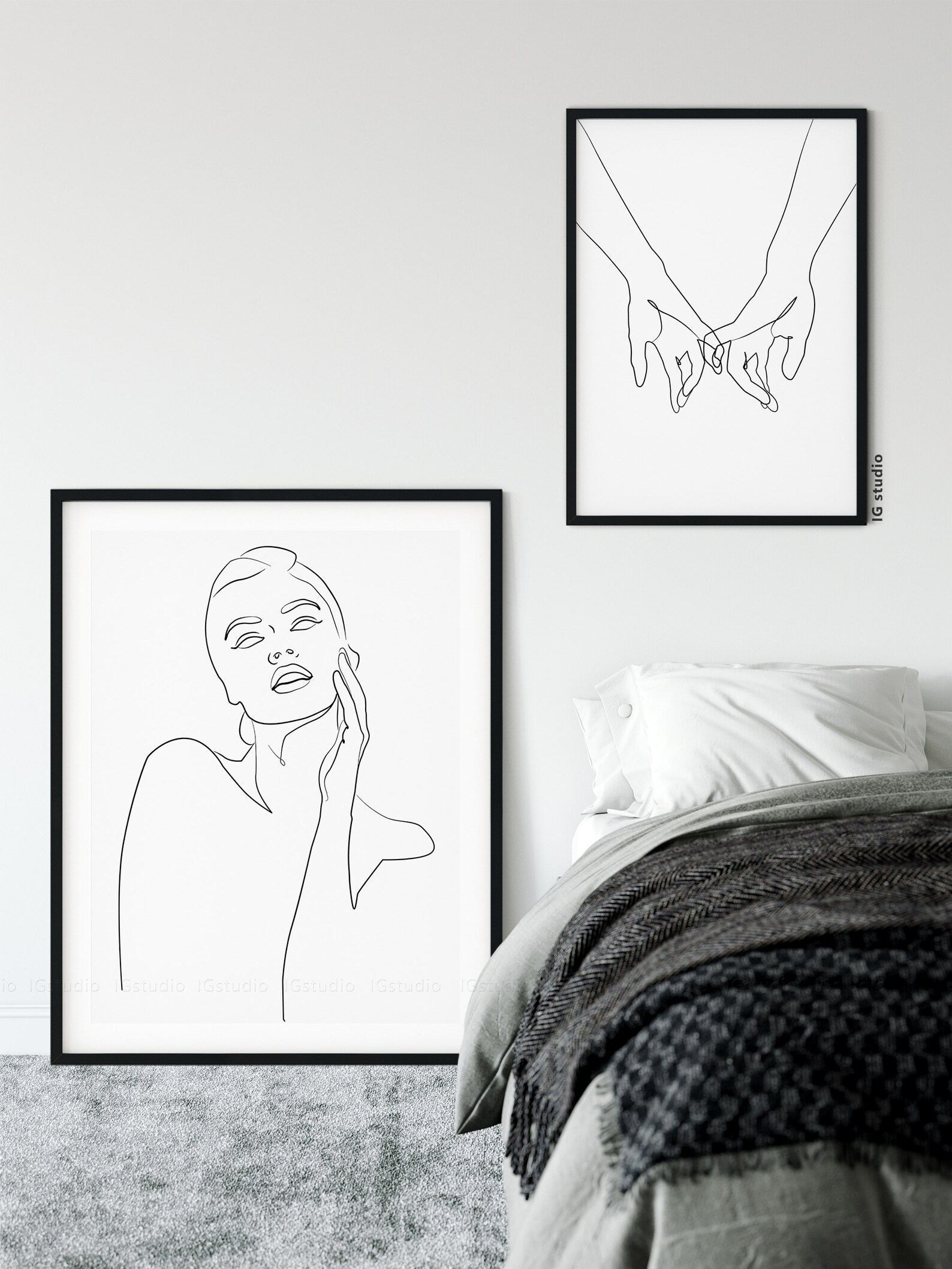 Pinky Swear Line Art Printable One Line Drawing Print Single | Etsy