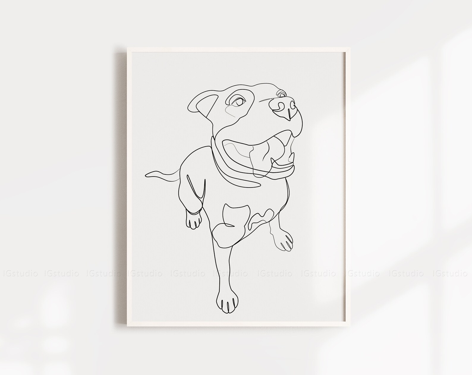 Pet Portrait Dog Portrait Custom Line Art Custom Dog - Etsy
