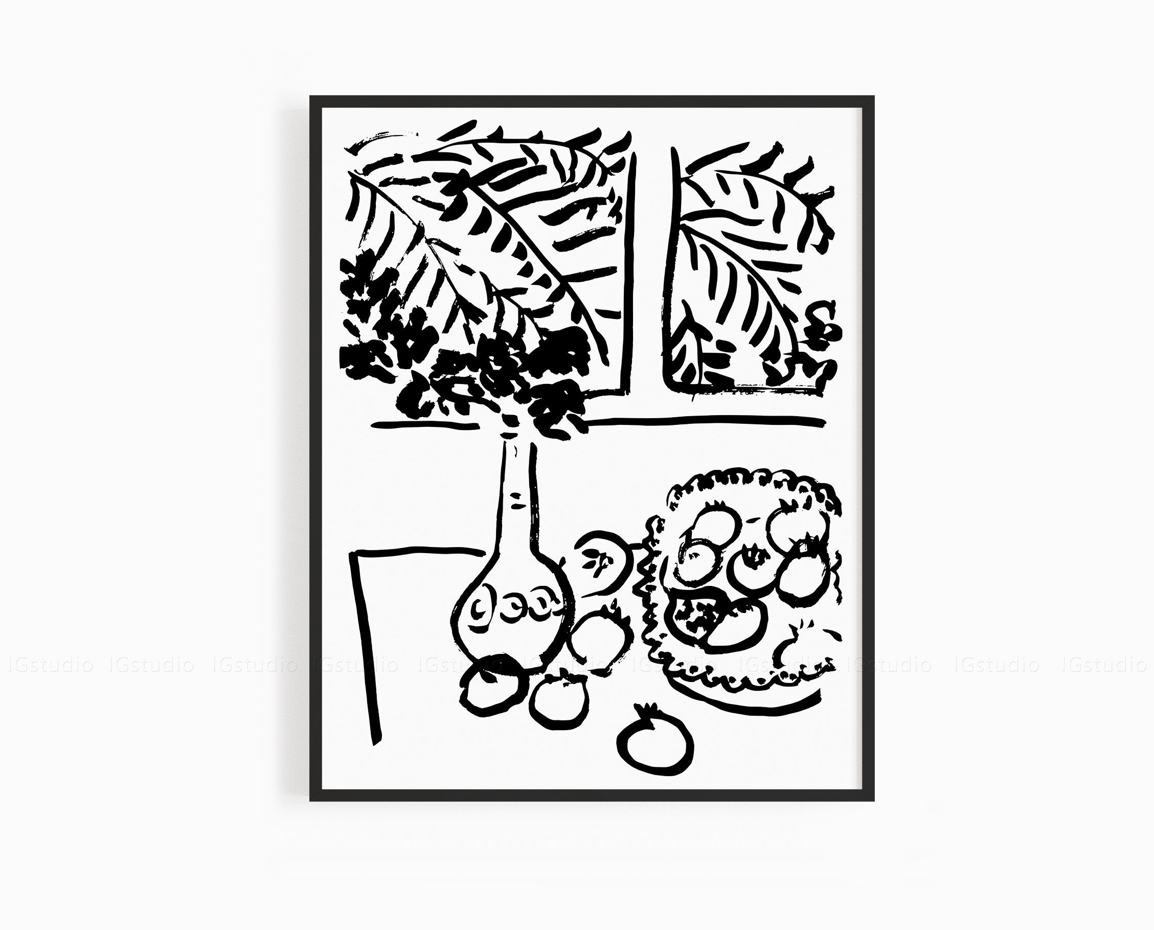 Matisse Print Still Life Drawing Henri Matisse Wall Art | Etsy