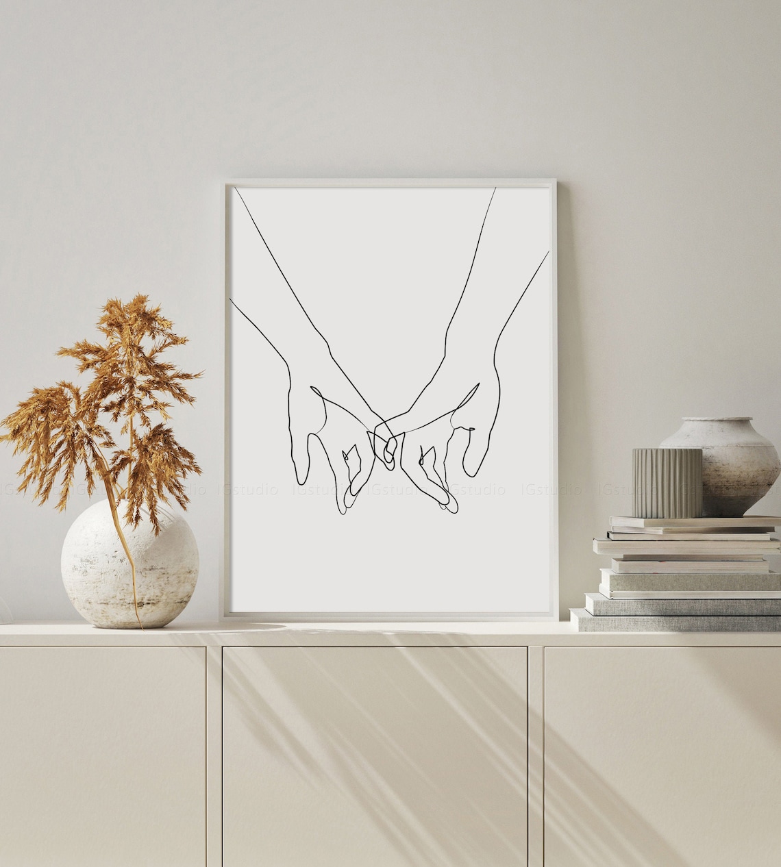 Pinky Swear Line Art Printable One Line Drawing Print Single | Etsy