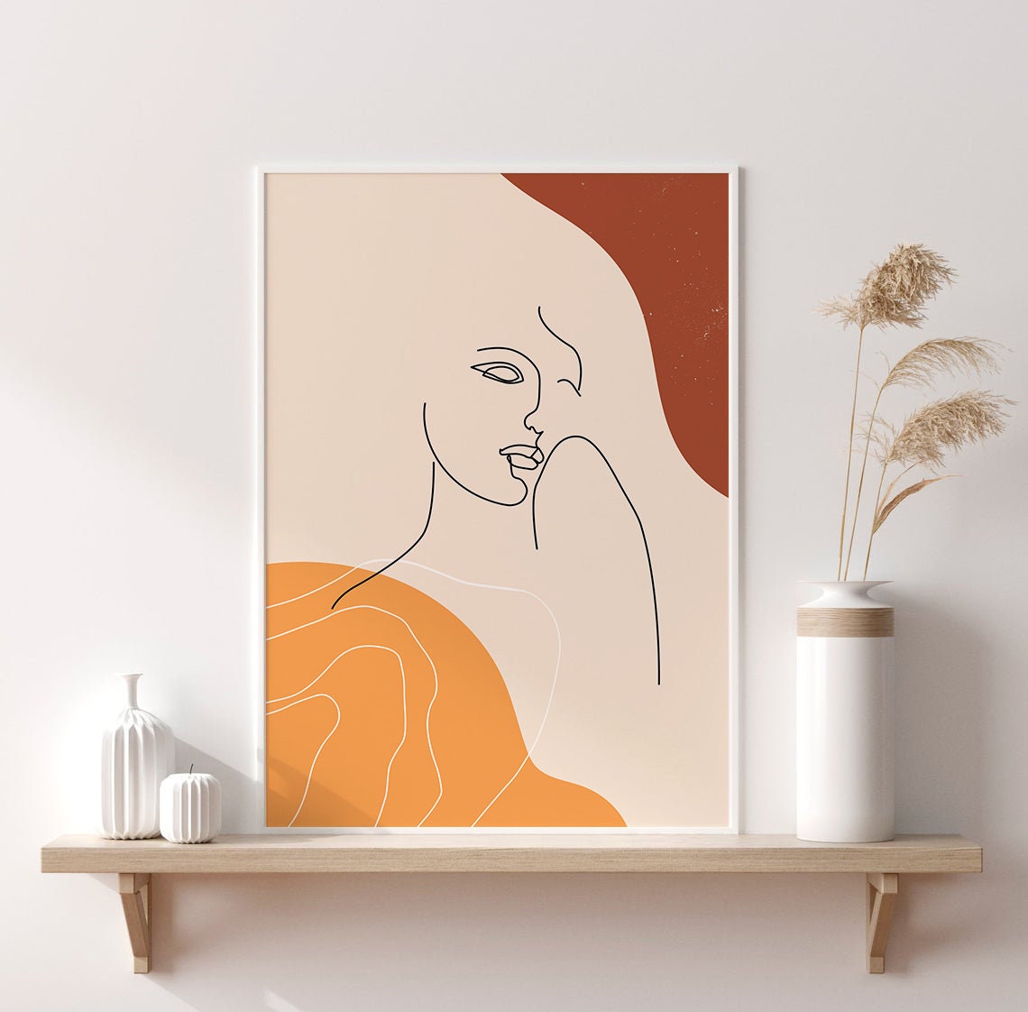 Single Line Art Print Woman One Line Drawing Printable Line | Etsy