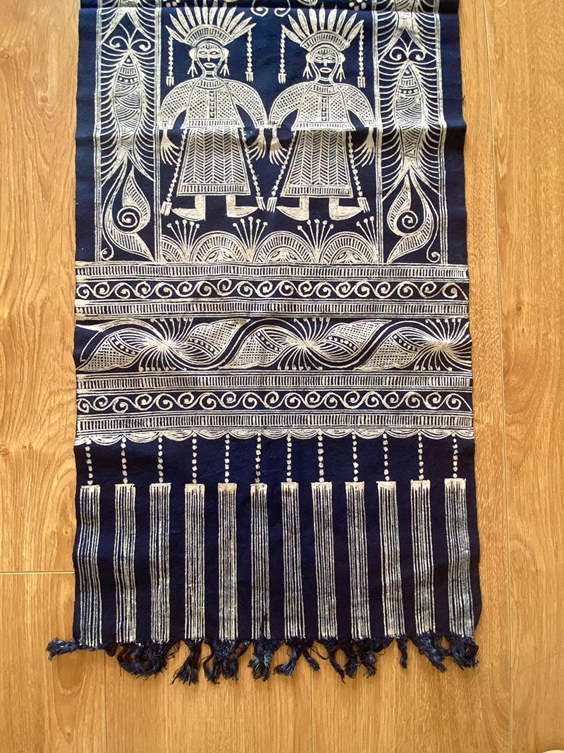 Hmong Miao Batik Fabric - Hand Draw - Wax Resist Indigo Dye,hmong ...