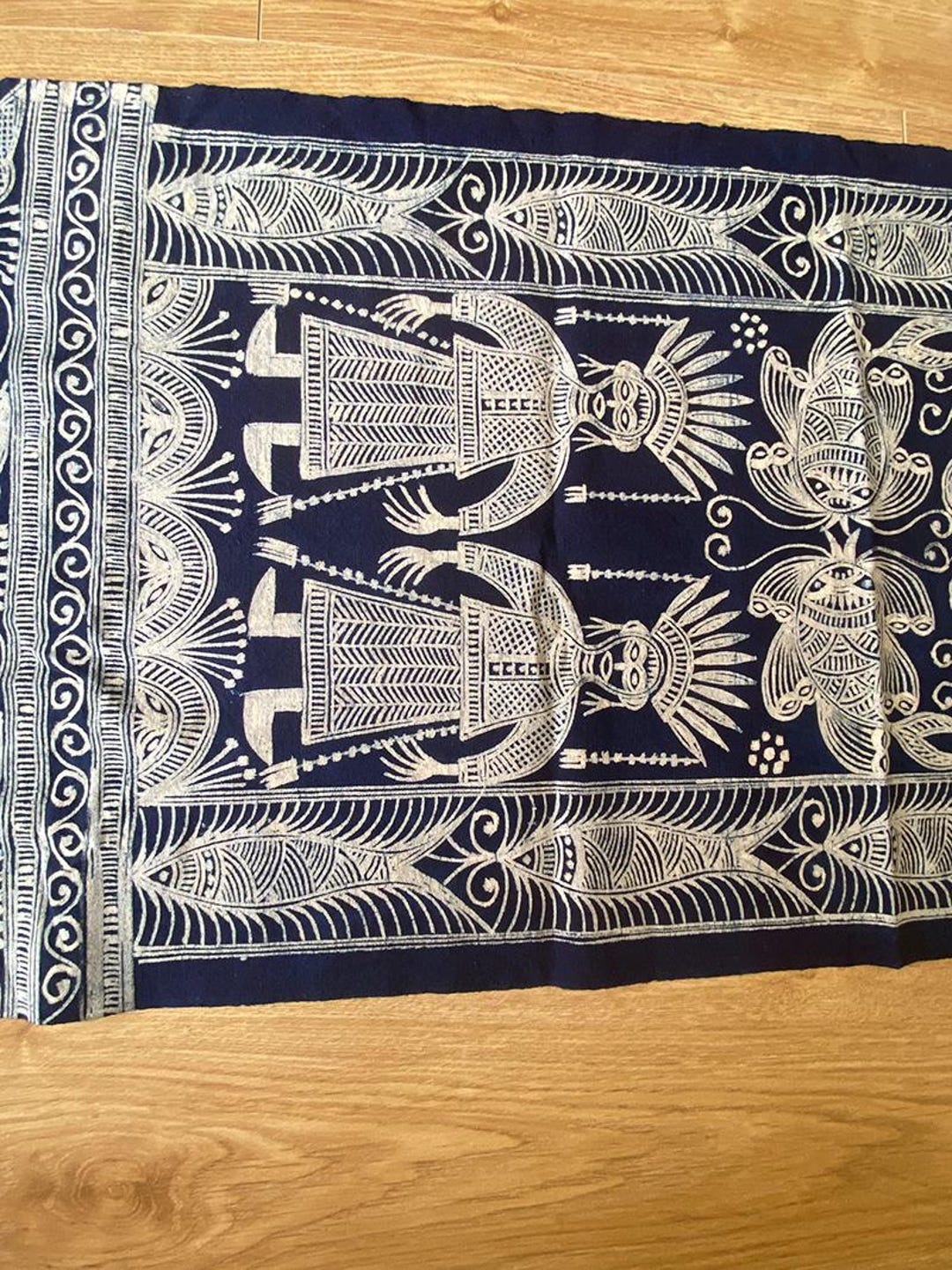 Hmong Miao Batik Fabric - Hand Draw - Wax Resist Indigo Dye,hmong ...