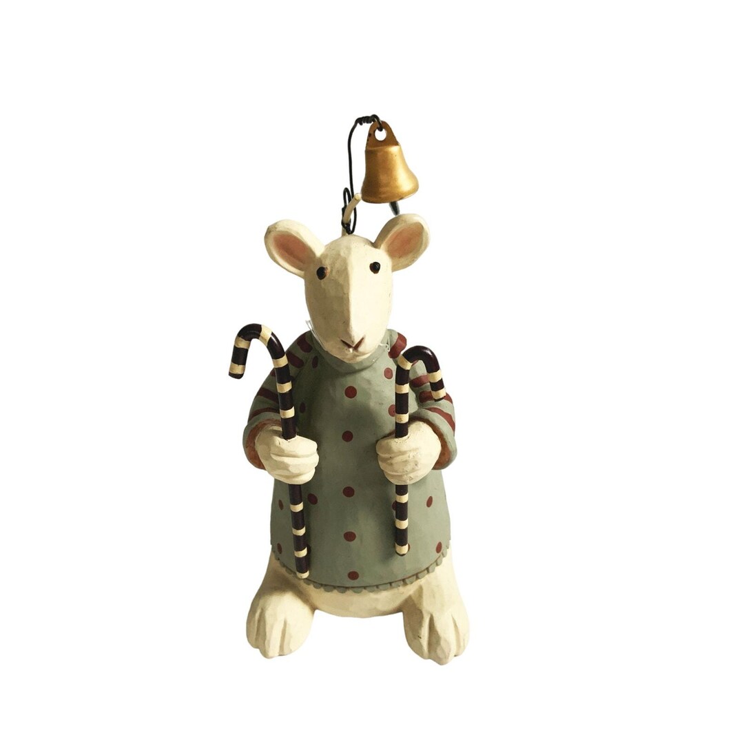 Williraye Studio Holiday Cheer Figure Mouse Bell Candy Cane WW2544 - Etsy