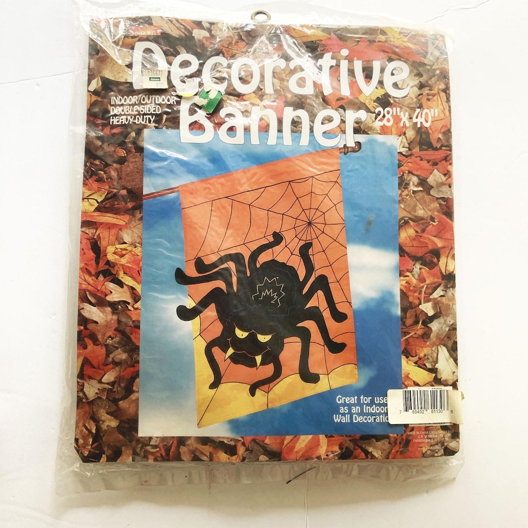 Spider Decorative Banner Flag 28" X 40" 1995 NIP - Etsy
