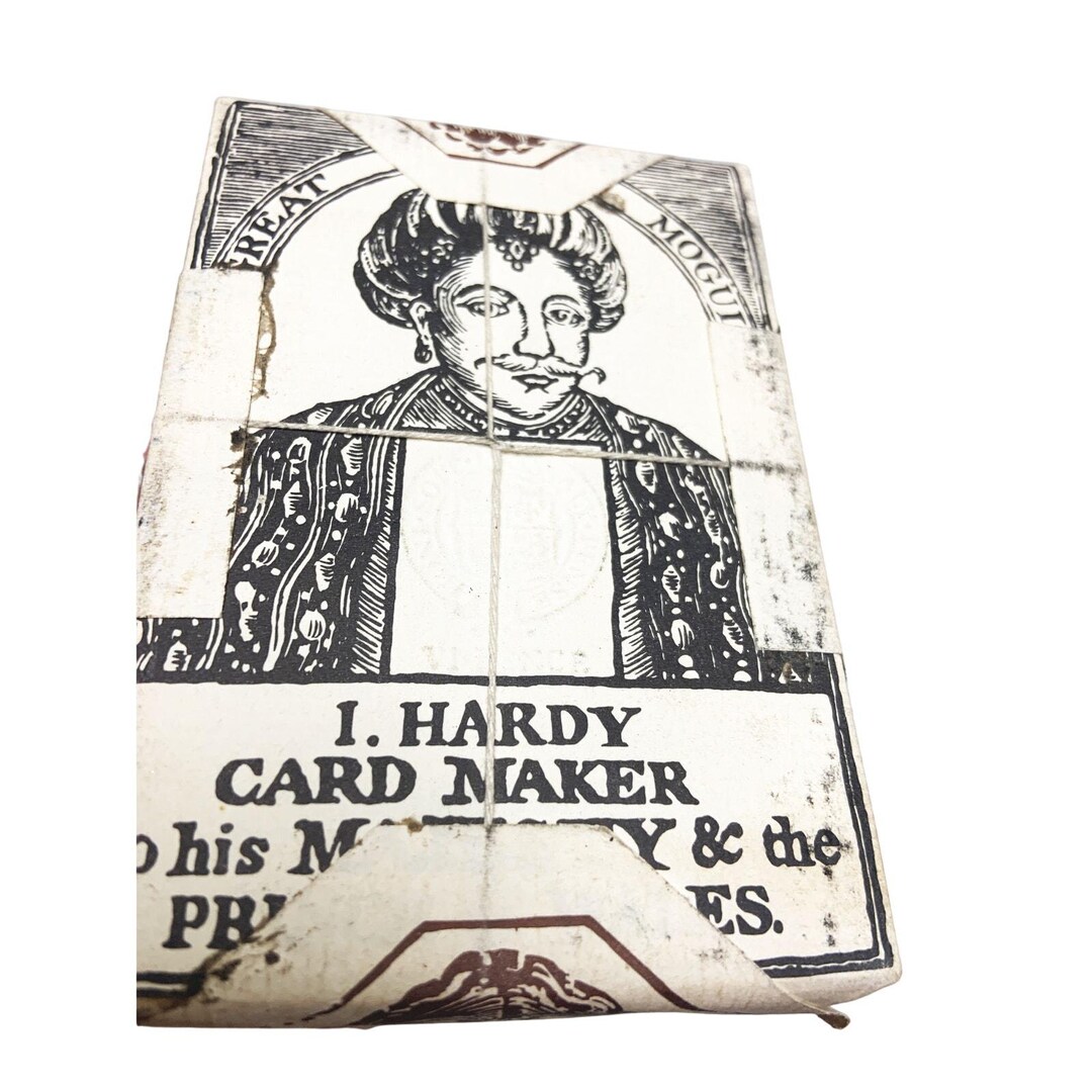 Vintage I. Hardy Card Maker to His Majesty Sealed Great Mogul Playing ...