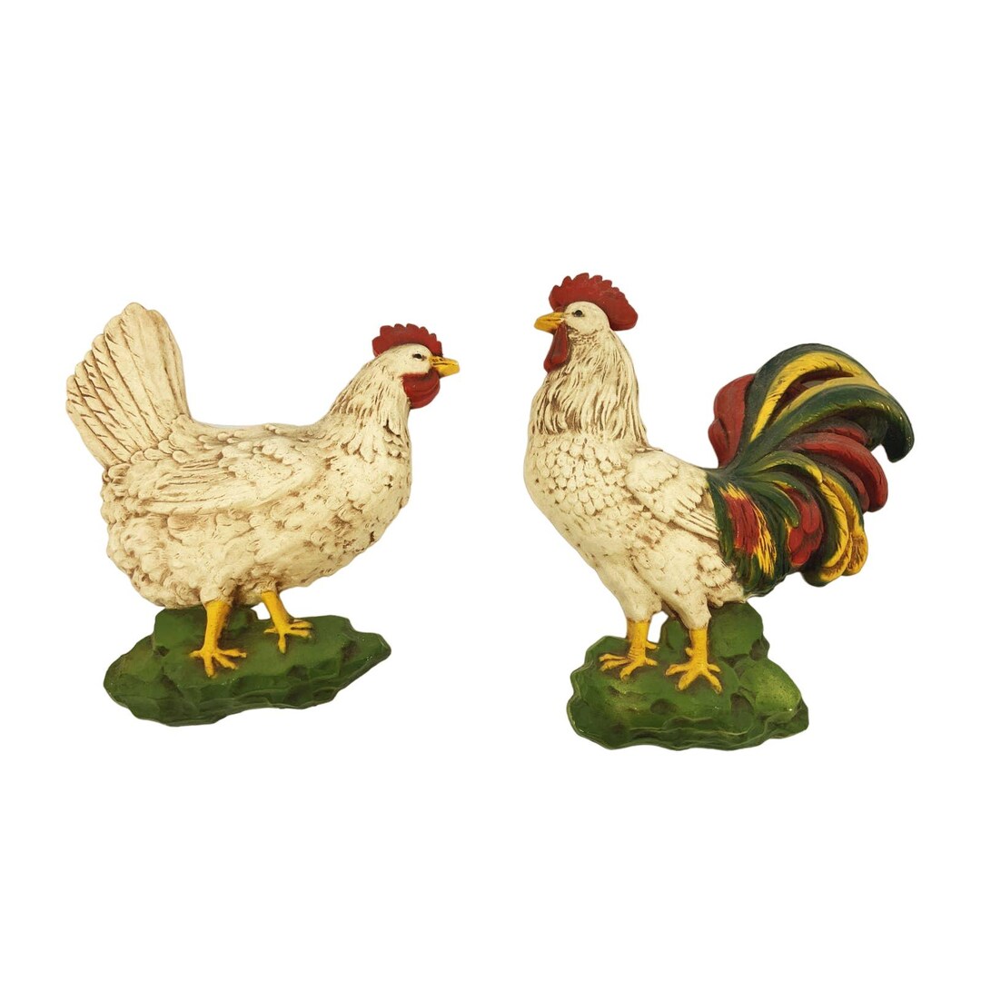 Vintage Rooster & Chicken Wall Plaques - Etsy
