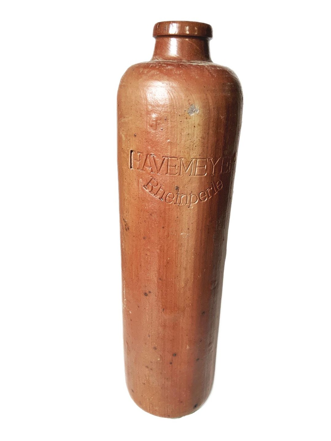 Antique Earthenware Salt Glaze German Wine Bottle Havemeyer Rheinperle ...